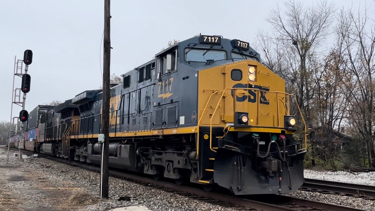 CSX 7117 lead CSX 3295 - YouTube