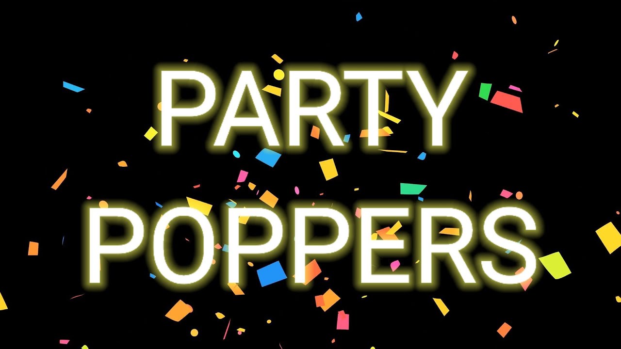 Party Poppers 3d Black screen, Green screen and blue screen vfx Video ...