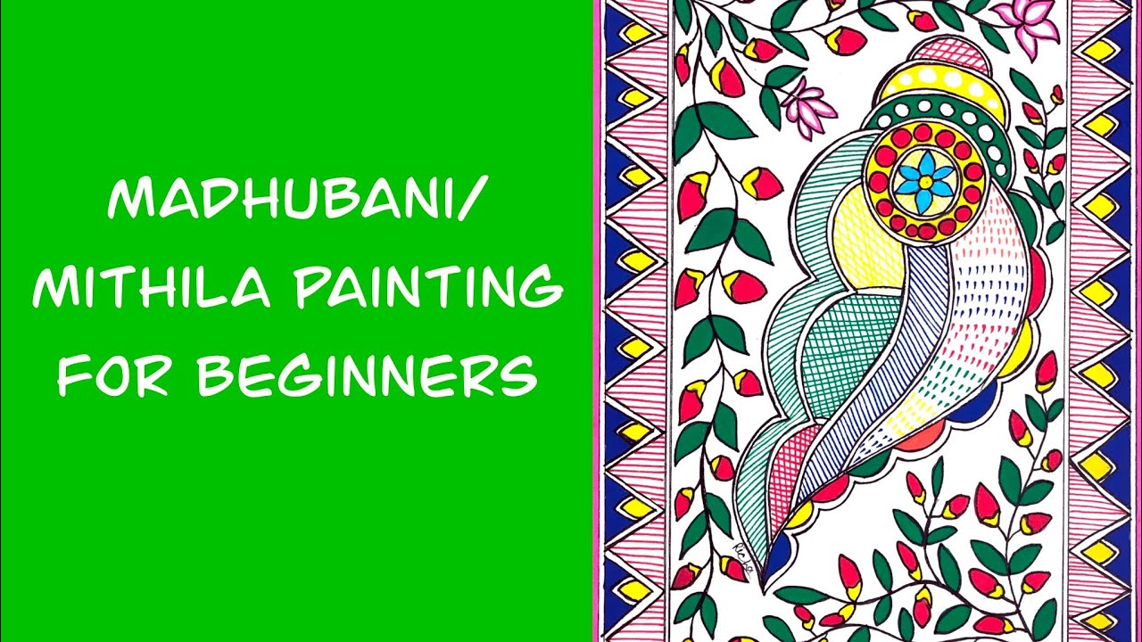 Shankha Madhubani Painting Sea Shell Mandala Art Mandala step by step ...