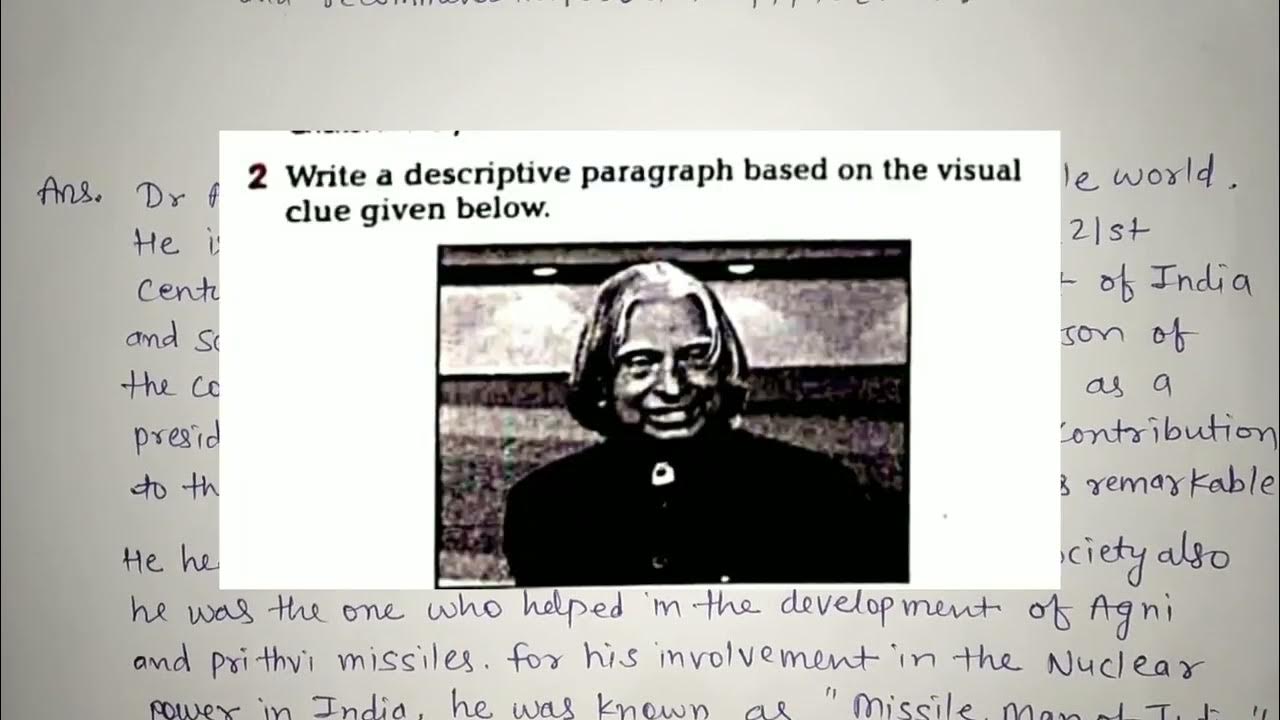 Descriptive paragraph writing class 9 English - YouTube
