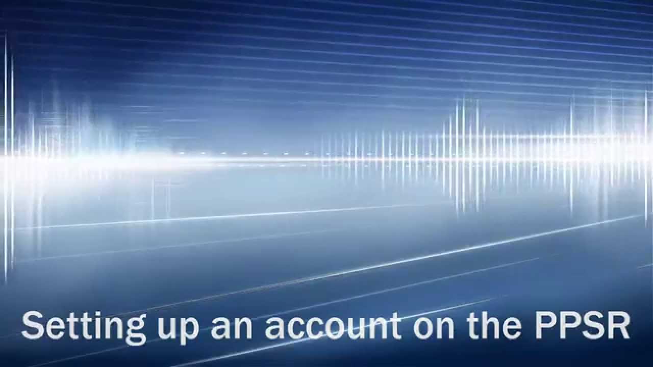 Setting up an account on the PPSR - YouTube