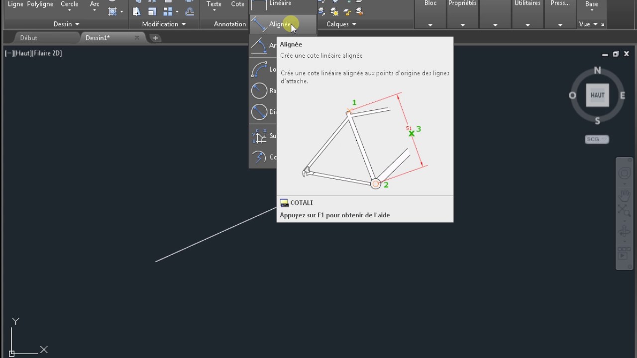 longueur du segment dans autocad - YouTube