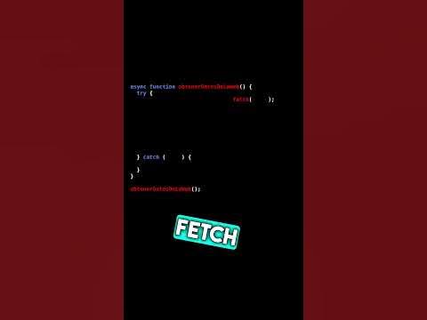 Método Fetch con ASYNC/AWAIT - YouTube