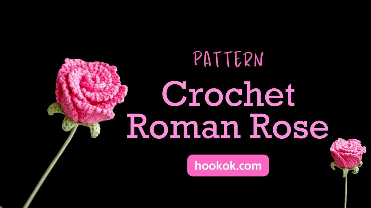 Crochet Roman Rose - YouTube