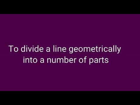 How to divide a line into a number of equal parts - YouTube