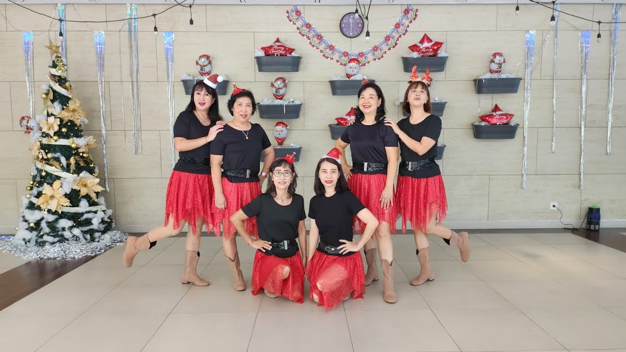 Feliz Navidad Line Dance - by Turquoise Line Dancer - YouTube