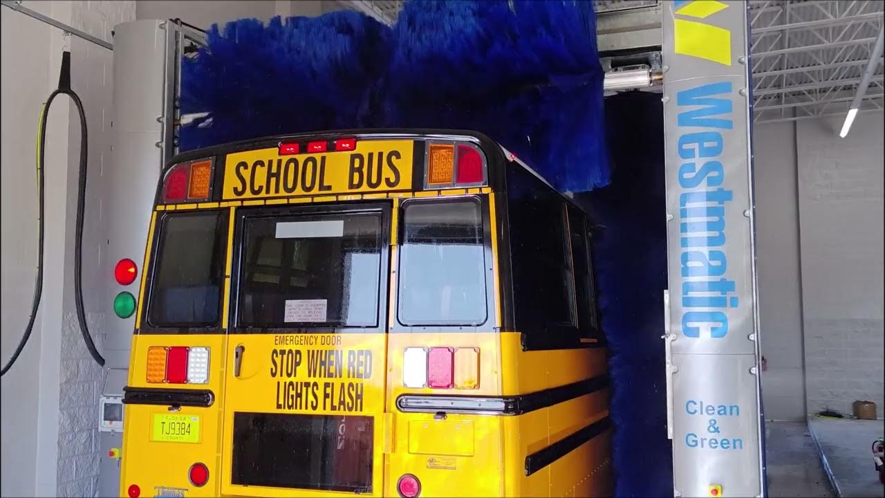 Westmatic 3 Brush Gantry School Bus Wash System - YouTube