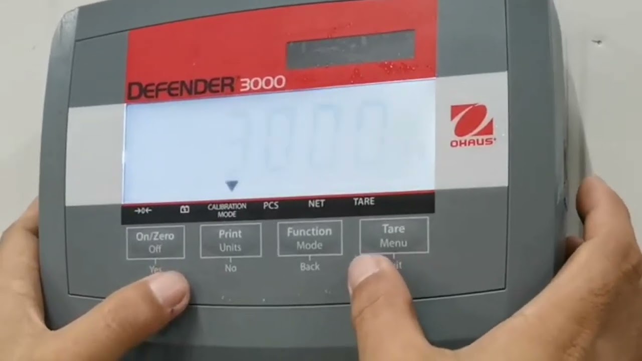 OHAUS DEFENDER 3000 CALIBRATION PROCESS SOFTWERE SETTING - YouTube