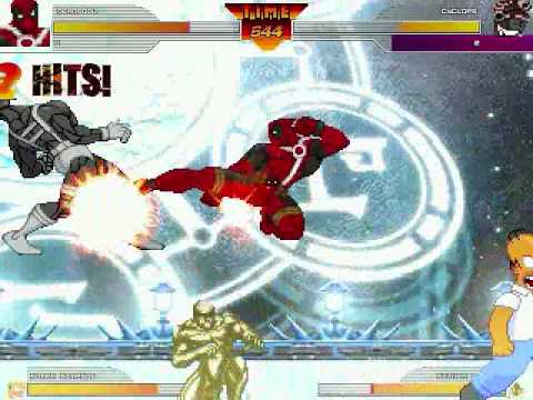 Deadpool & Homer Simpson vs. Silver Surfer & Cyclops - YouTube