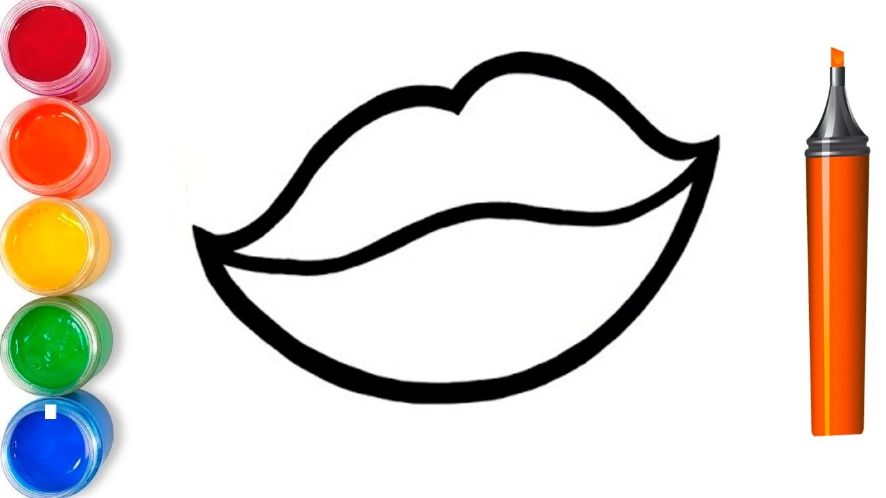 Lips Rainbow Make Up Set | Drawing, Painting & Coloring for Kids ...