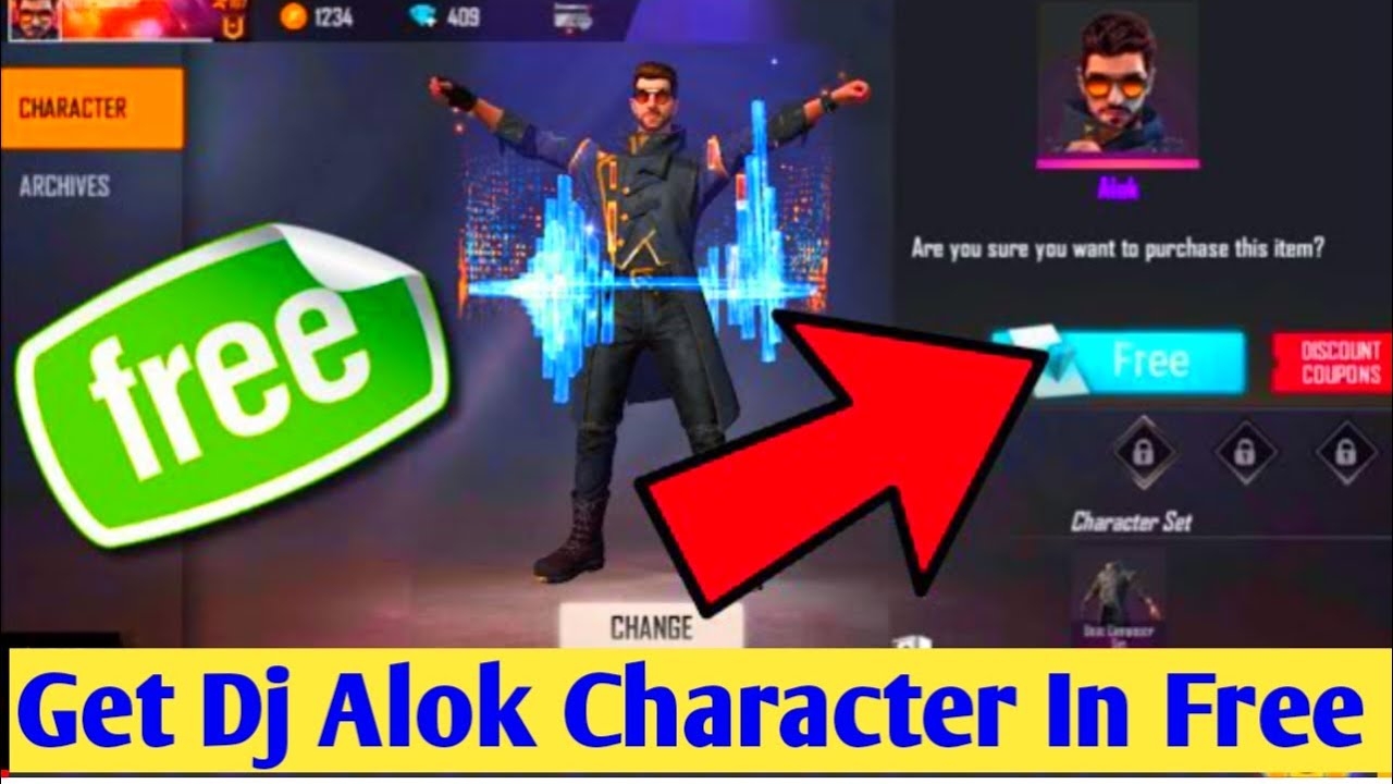 How To Get Dj Alok Character In Free || Get Dj Alok Character In Free ...