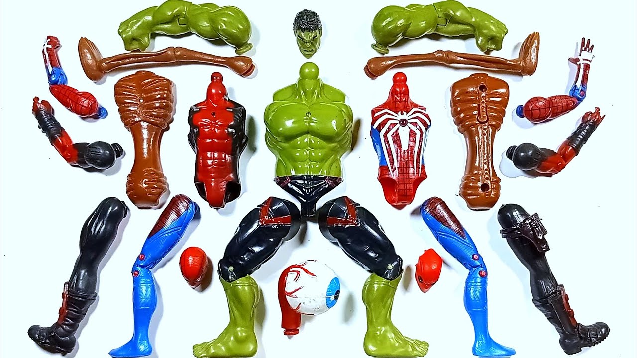 ASSEMBLE TOYS SUPERHEROES ~ Spiderman, Deadpool, Hulk Smash And ...