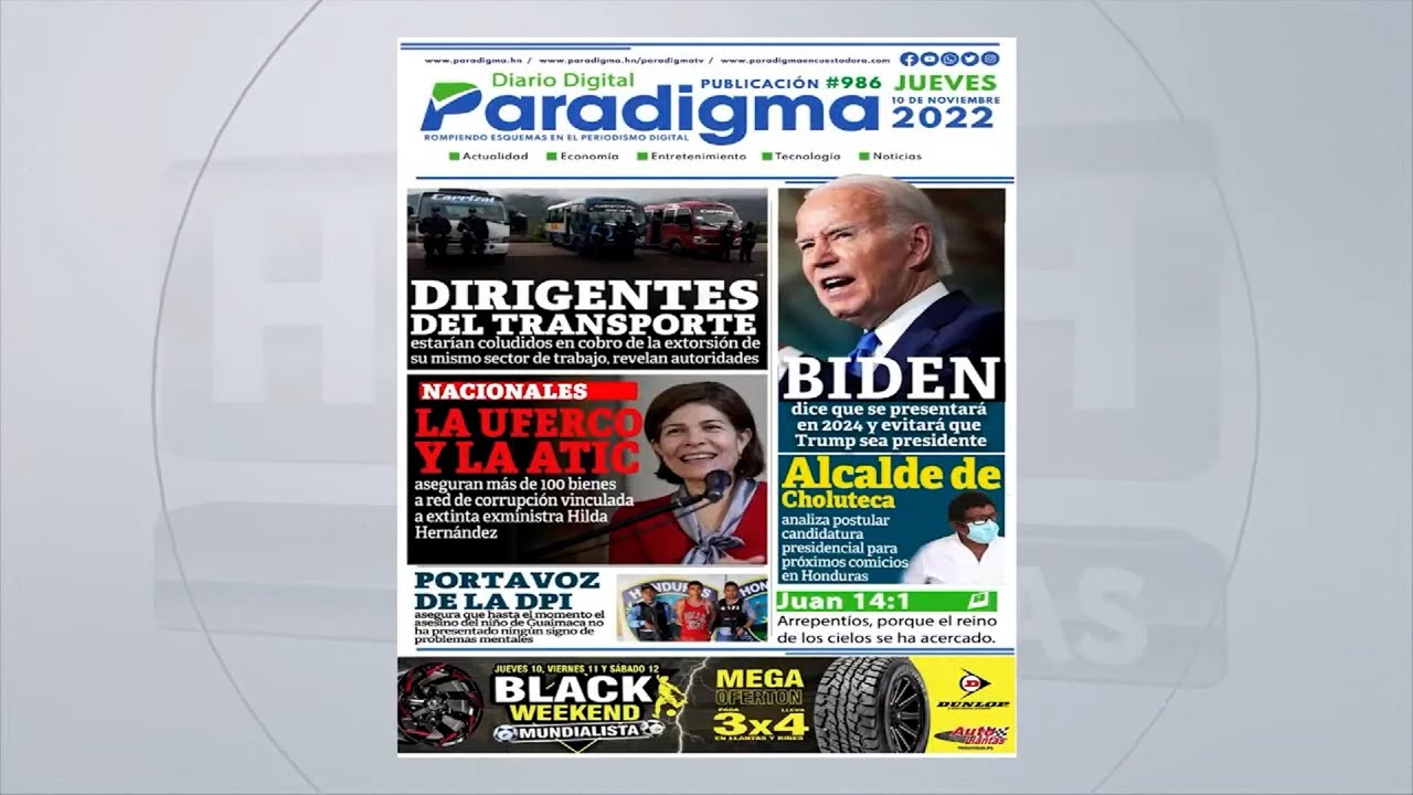 Titulares de Portada presentadas en HCH 10 DE NOVIEMBRE DEL 2022 ...