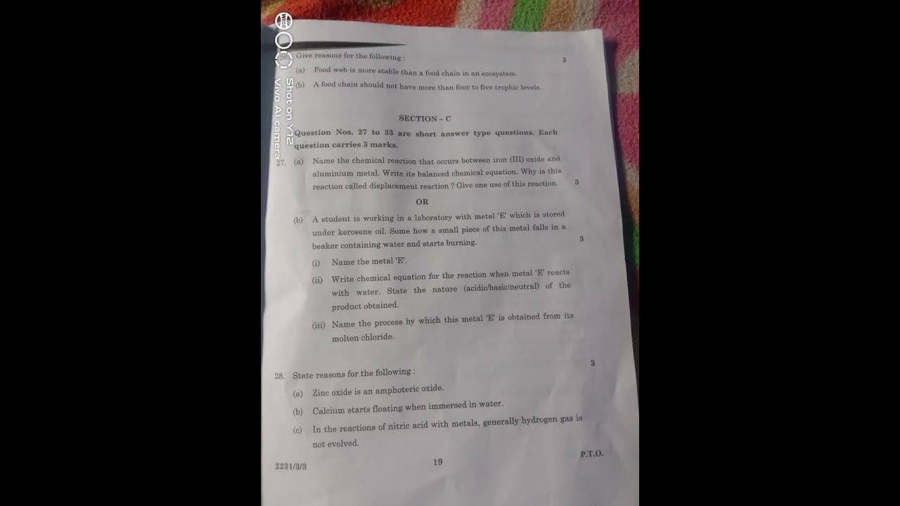 class 10 cbsc board# date 02 / 03 /2024# set-3 question paper👍👍 - YouTube
