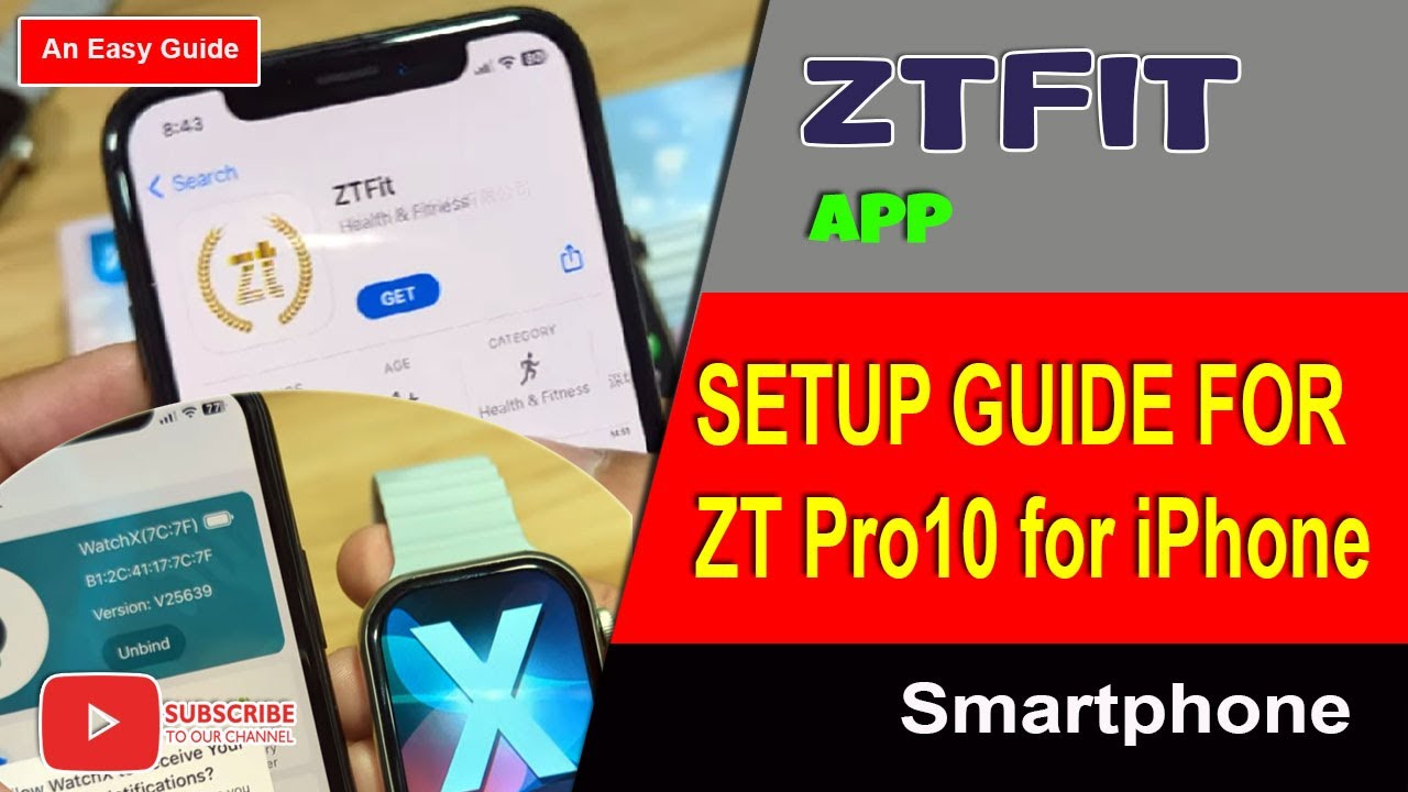 How to Setup ZT Pro10 Smartwatch to iPhone - YouTube