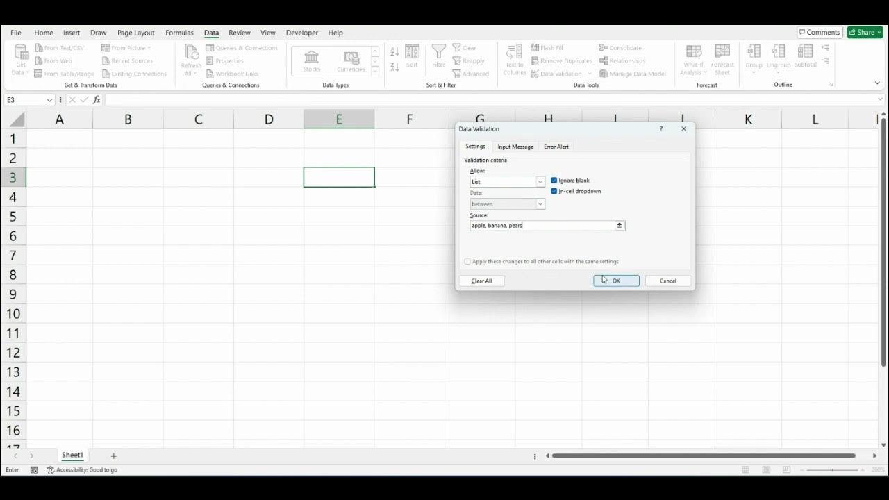 Easy drop-down list in excel - YouTube