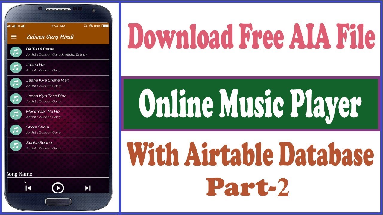 How to Create Online Music Player Part 2 | With Airtable Database ...