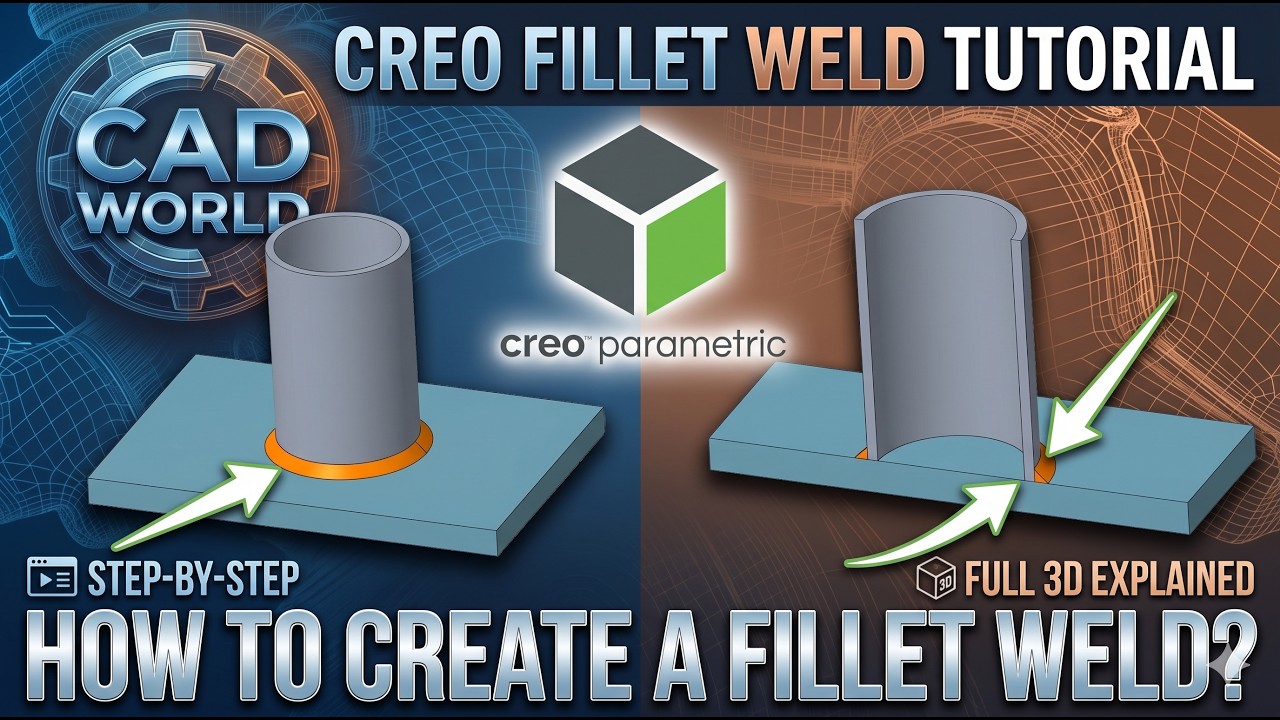 Creo Parametric | How to Create Fillet Weld ? - YouTube
