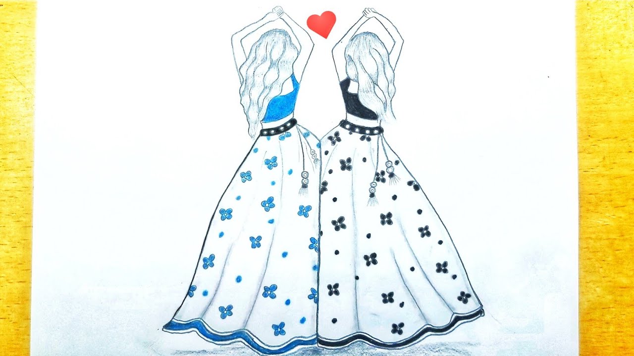 How to draw a Dancing Girls - Drawing tutorial || Pencil drawing easy ...