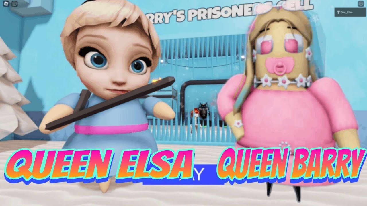 FROZEN Queen Elsa VS Queen Barry (speed run) Obby #roblox #robloxgames ...
