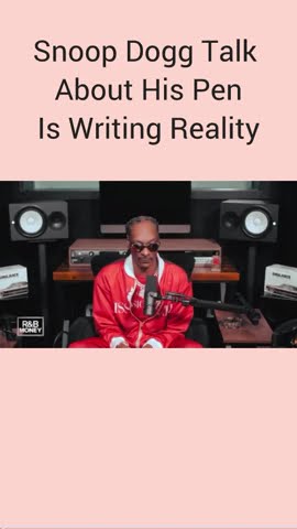 Snoop Dogg Talk About His Pen Writing Reality#shorts - YouTube
