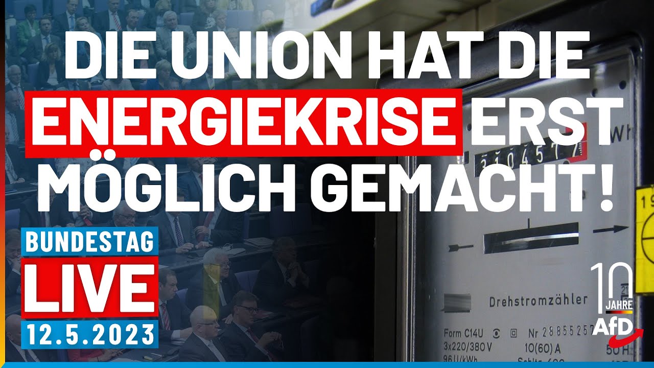 Live: Die Union hat die Energiekrise erst möglich gemacht! - YouTube