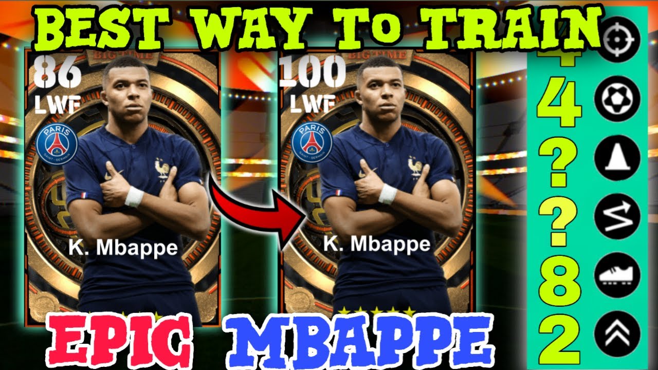 100 Rated Mbappe Max Training Tutorial in efootball 22 😈 || Pes Unicorn ...