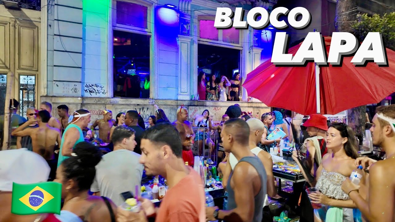 🇧🇷 Lapa Nightlife Street Party Carnaval | Rio De Janeiro | 4K Bloco ...