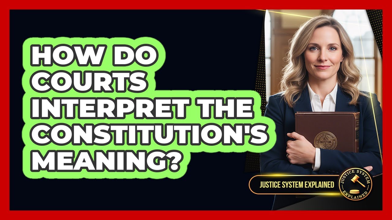How Do Courts Interpret the Constitution's Meaning? - YouTube