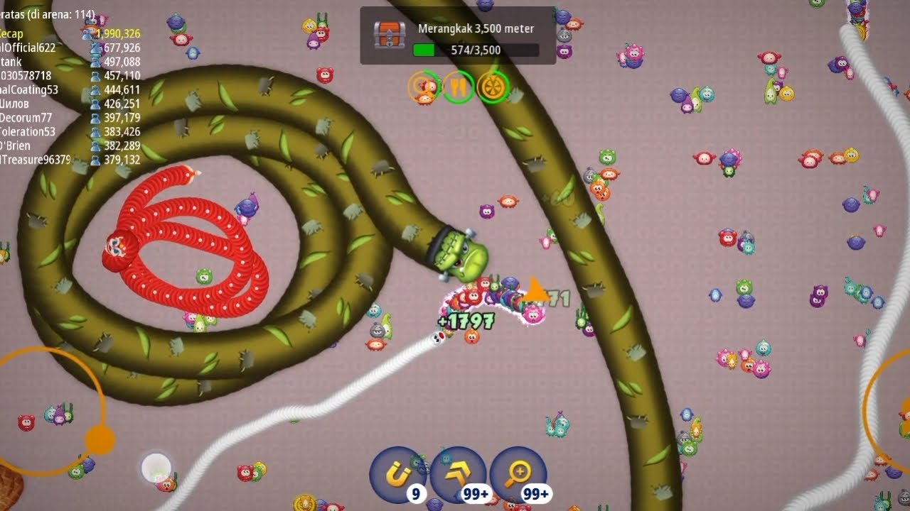 mission to extend the worm's body to 3500 thousand meters - YouTube