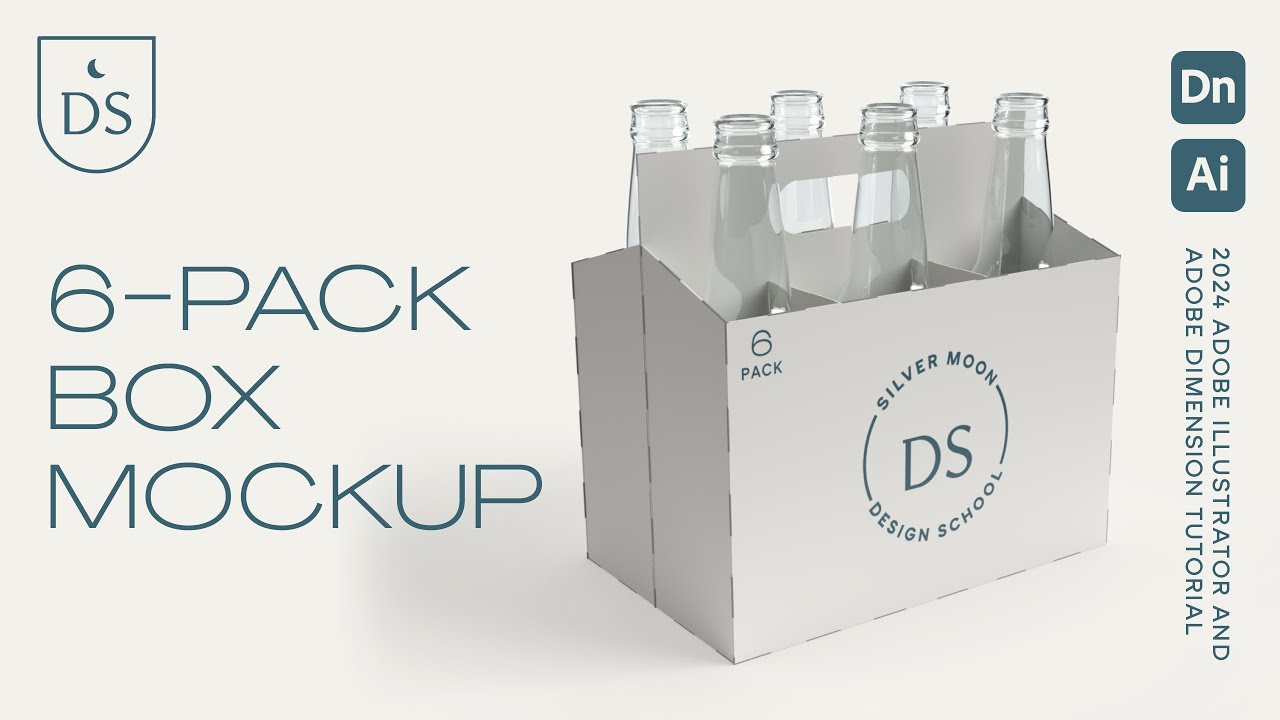 Designing a 3D 6-Pack Carrier Box Mockup using Adobe Illustrator and ...