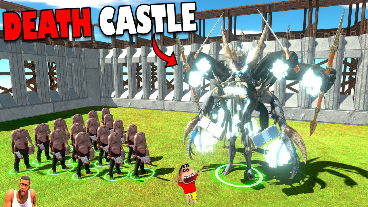 MAKAI CASTLE DEATH TRAP vs CHOP SHINCHAN & HAMID TEAM in Animal Revolt ...