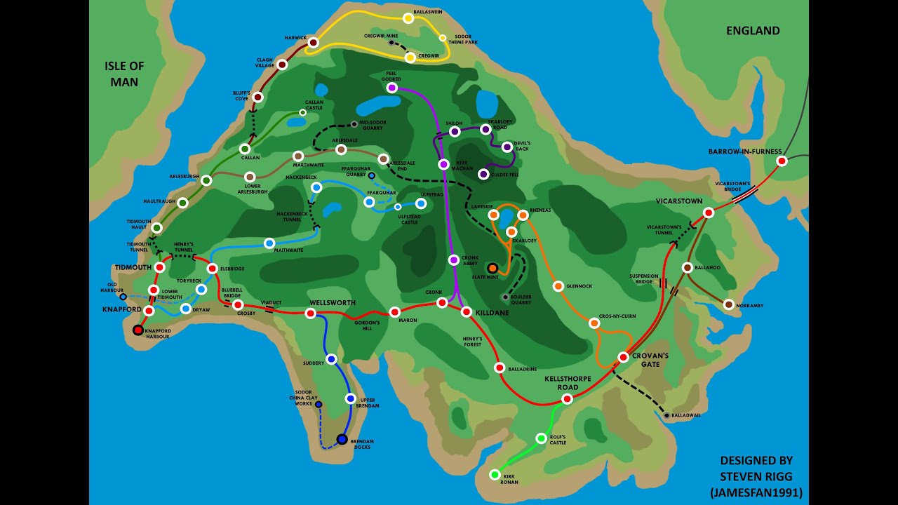 The MAP of NEW RAILWAY SERIES' SODOR - YouTube
