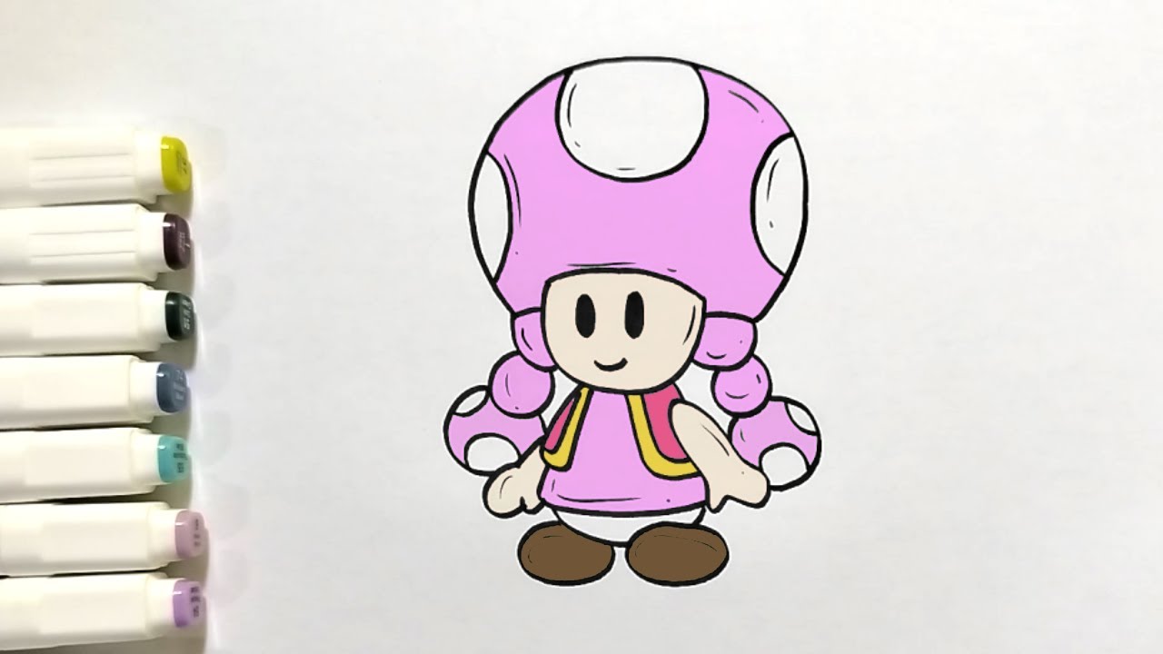 How to Draw TOADETTE | SUPER MARIO - YouTube