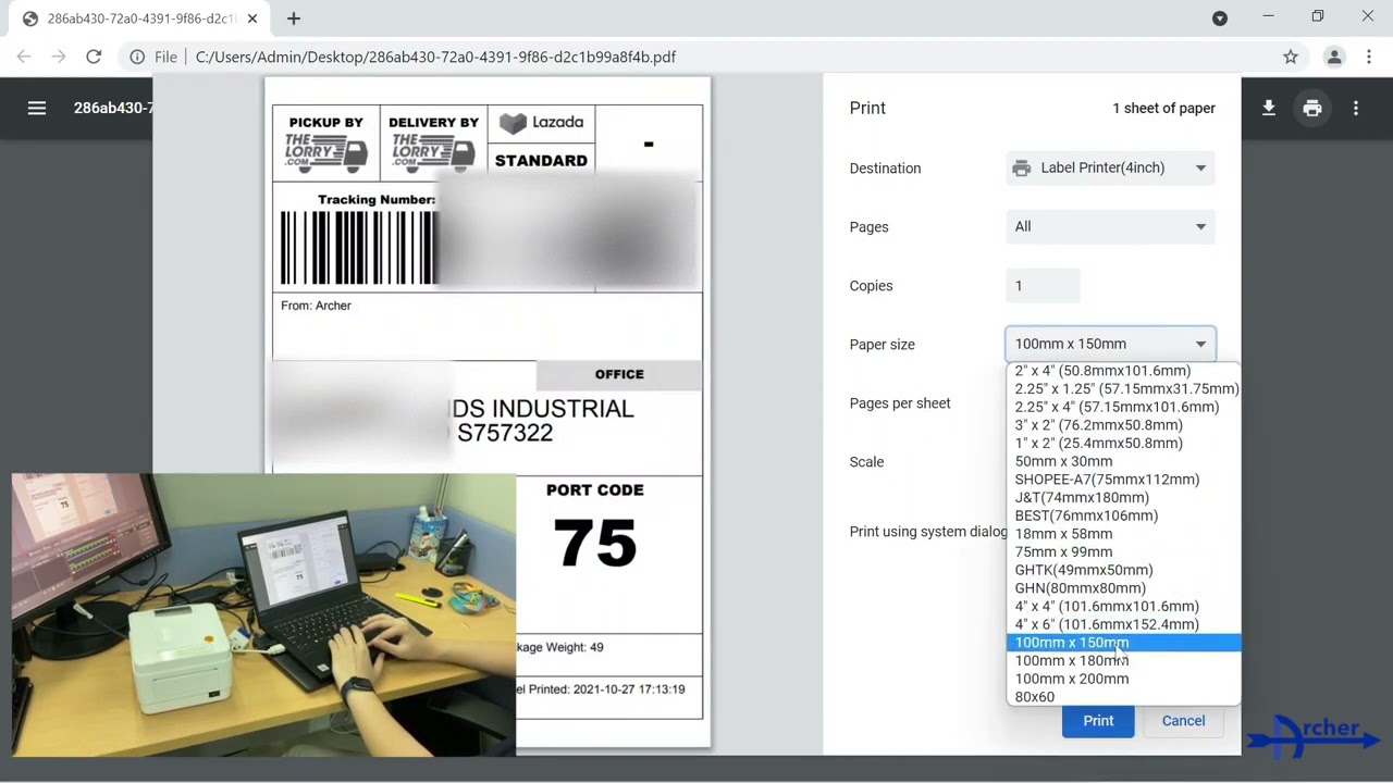 Printeet RYDKL-4C Printing Demo - YouTube