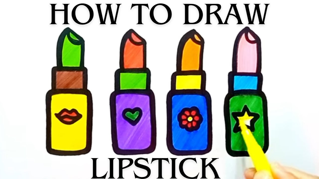 How to Draw Lipstick - YouTube