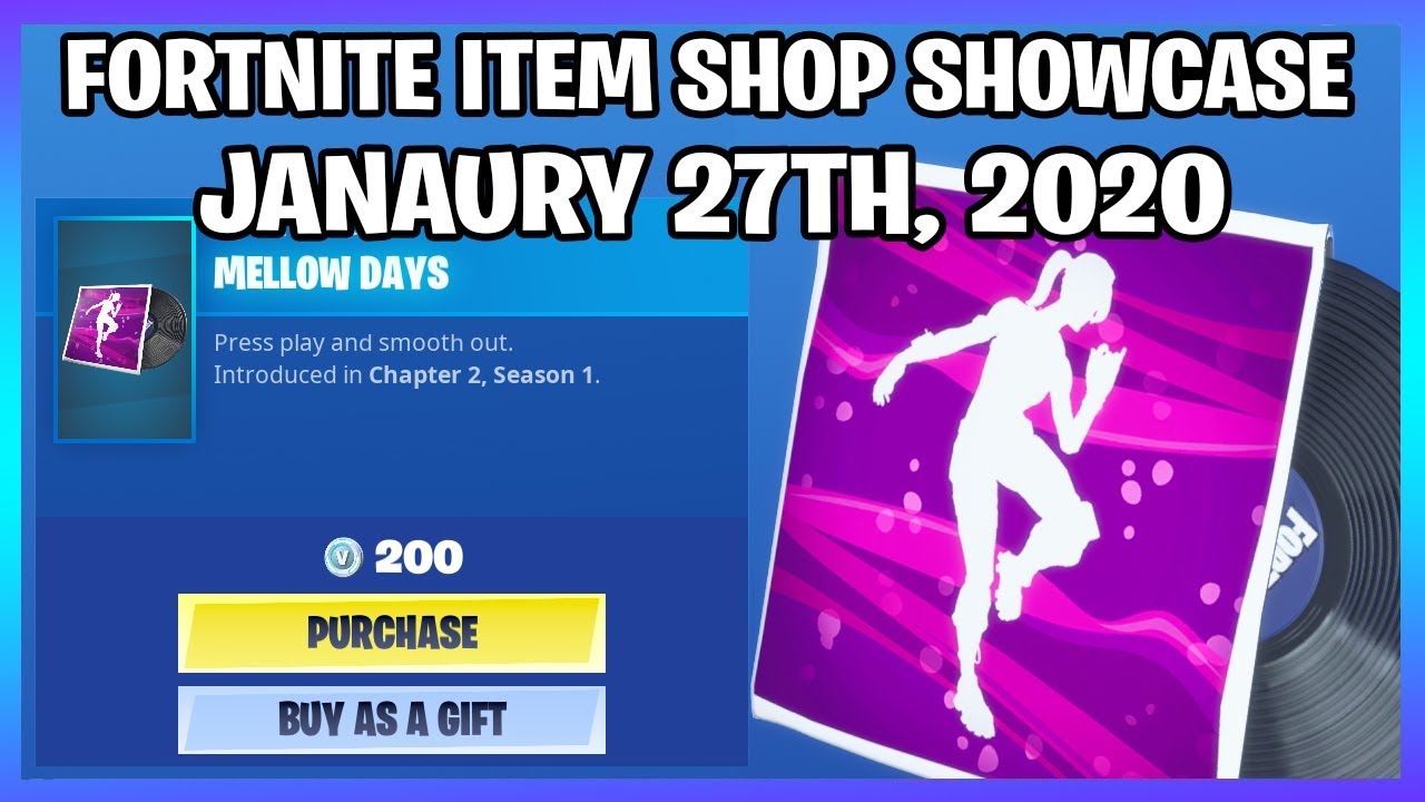 *NEW* MELLOW DAYS MUSIC! (Fortnite Item Shop January 27th, 2020) - YouTube