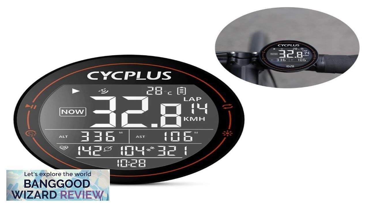 CYCPLUS M2 Bike Computer ANT+ GPS Bluetooth Smart Wireless Stopwatch ...