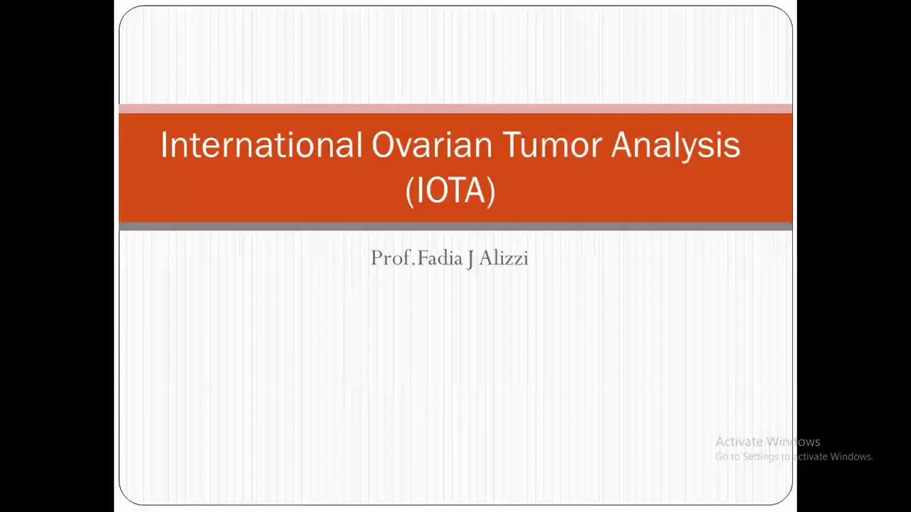 IOTA scoring system for adenxial mass - VIDEO - YouTube