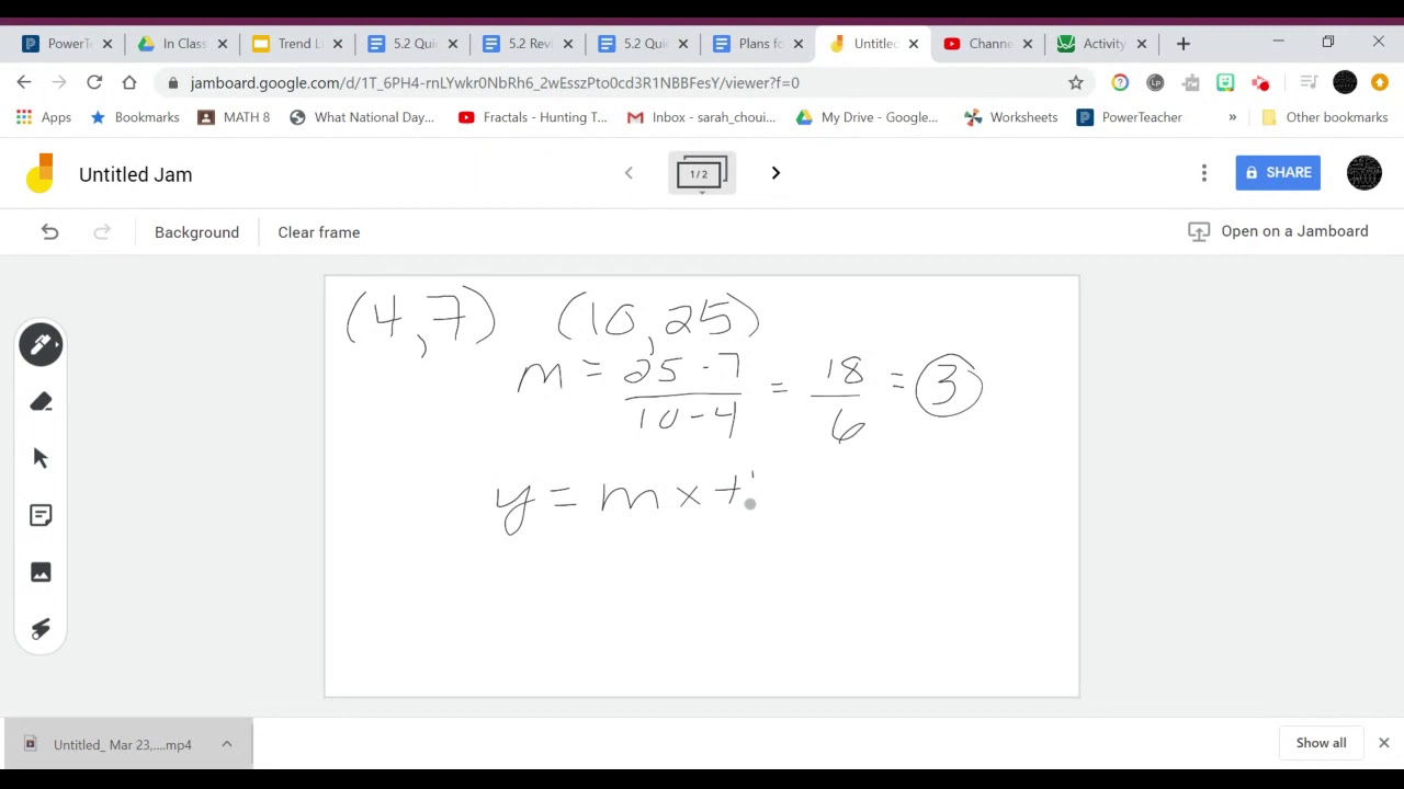 Writing The Equation Of A Trend Line Example 2 YouTube Writing The Equation Of A Trend Line Example 2 YouTube