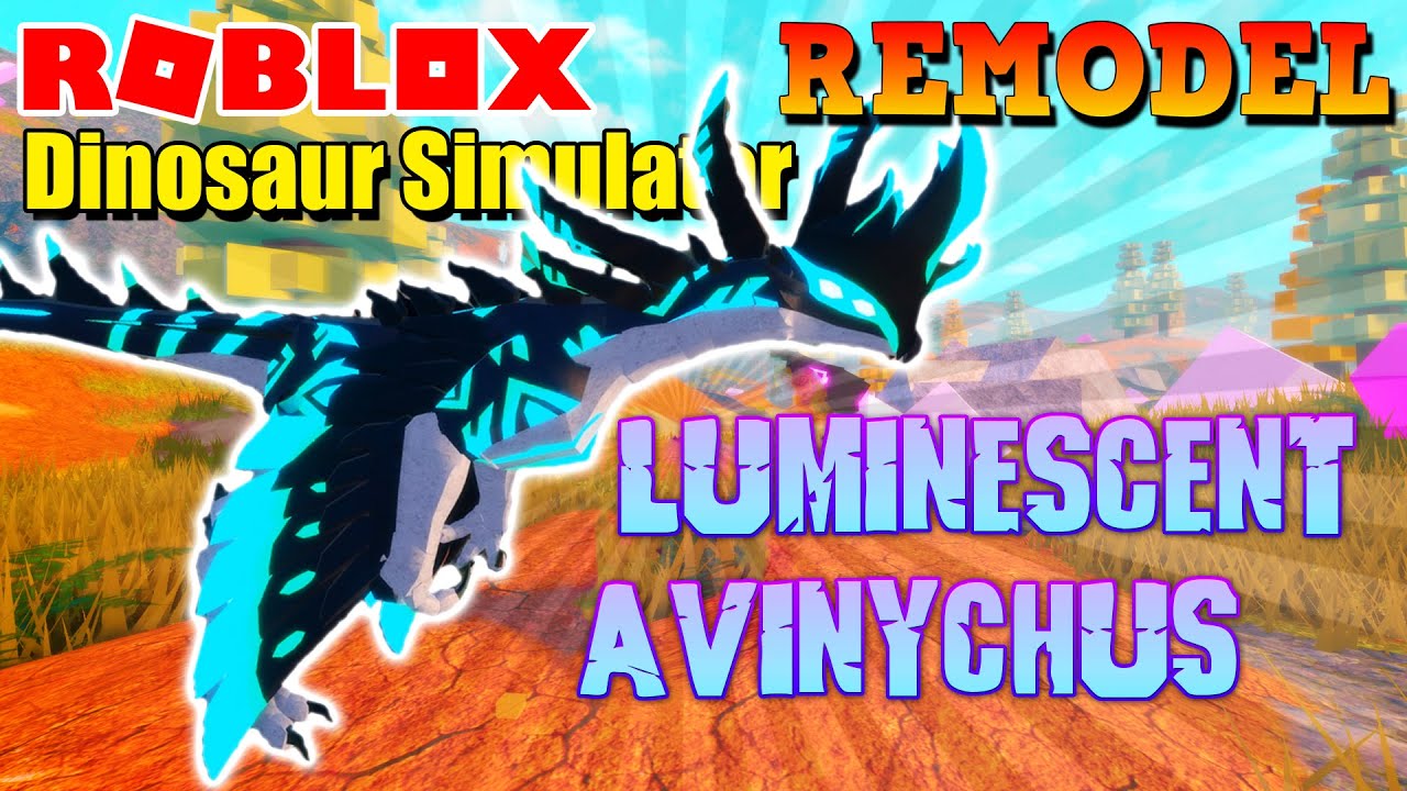 Roblox Dinosaur Simulator - Luminescent Avinychus REMODEL Showcase ...