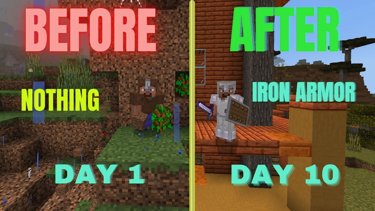 Rich to poor! I COMPLETED IRON ARMOR in MINECRAFT! - YouTube