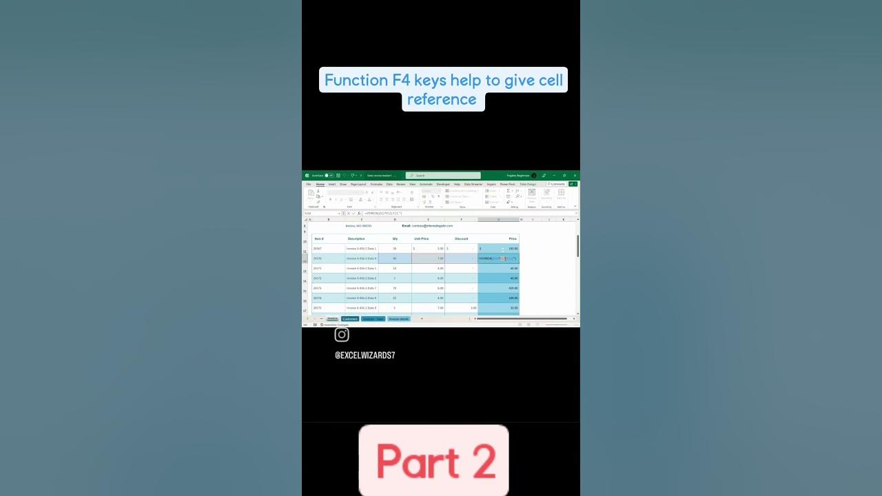 Power of function key F4 Part 2 | ExcelWizards7 - YouTube