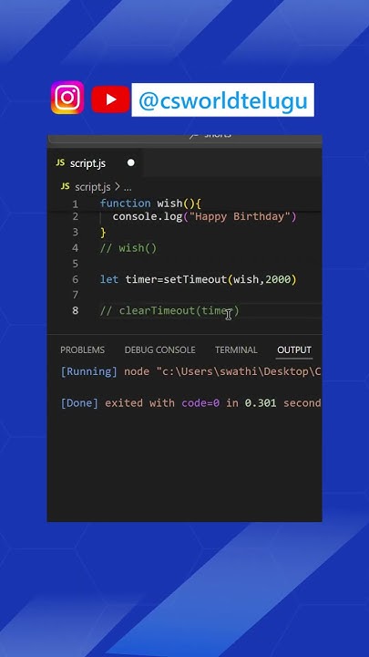 Set Timeout In Javascript Functions In Javascript Javascript
