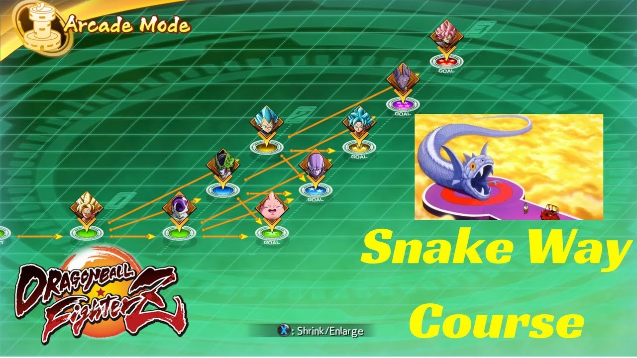 Dragon Ball FighterZ Arcade Snake Way Course(Easy) - YouTube