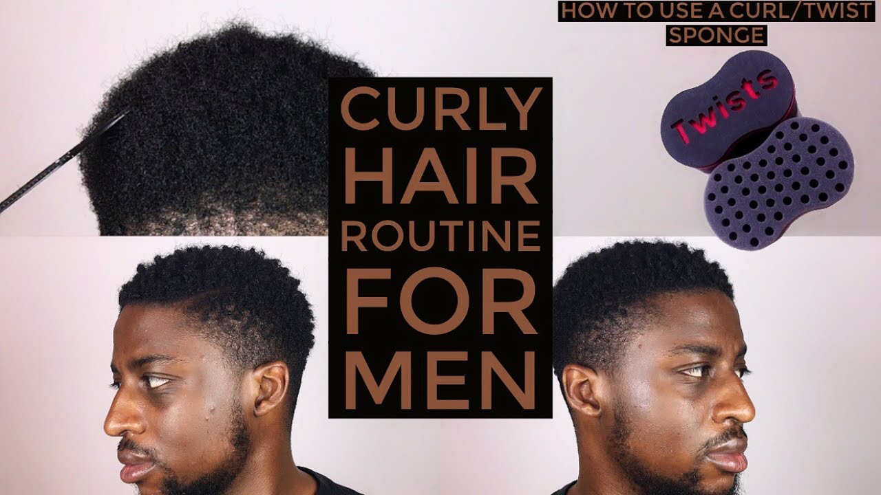 NATURAL HAIR ROUTINE FOR MEN (4B/4C) | [CURL SPONGE] - YouTube
