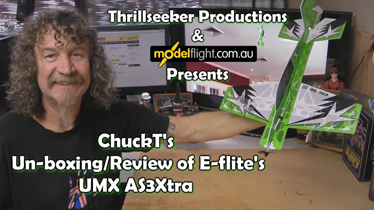 E flite UMX AS3Xtra Unboxing - Review With ChuckT - YouTube