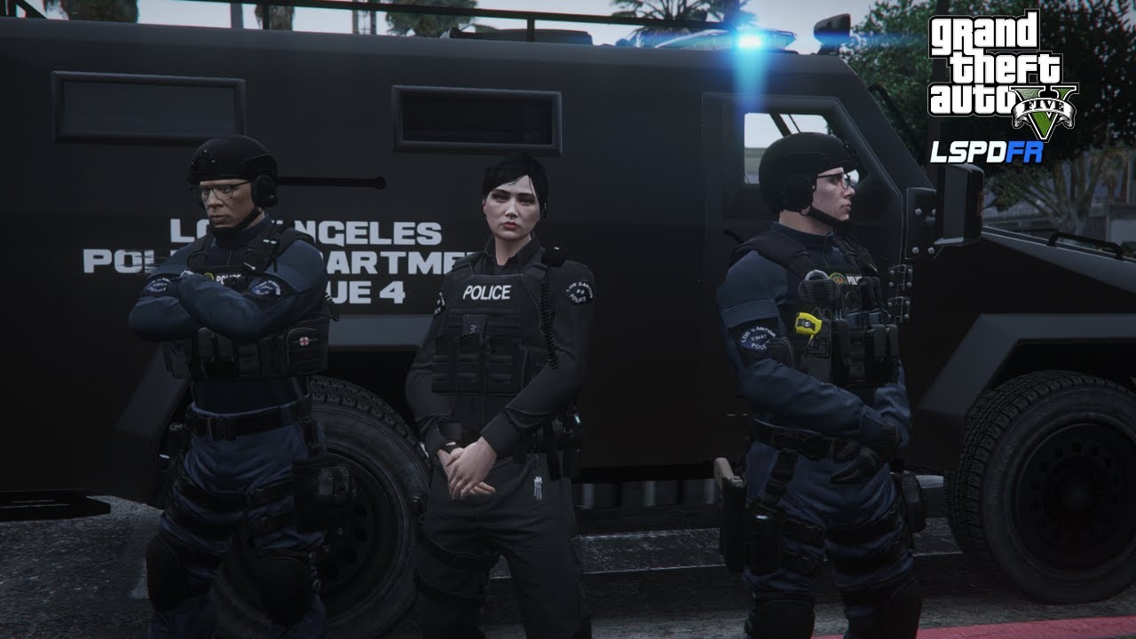 (No Commentary) GTA V LSPDFR | LAPD Swat Patrol | Gang Activity ...