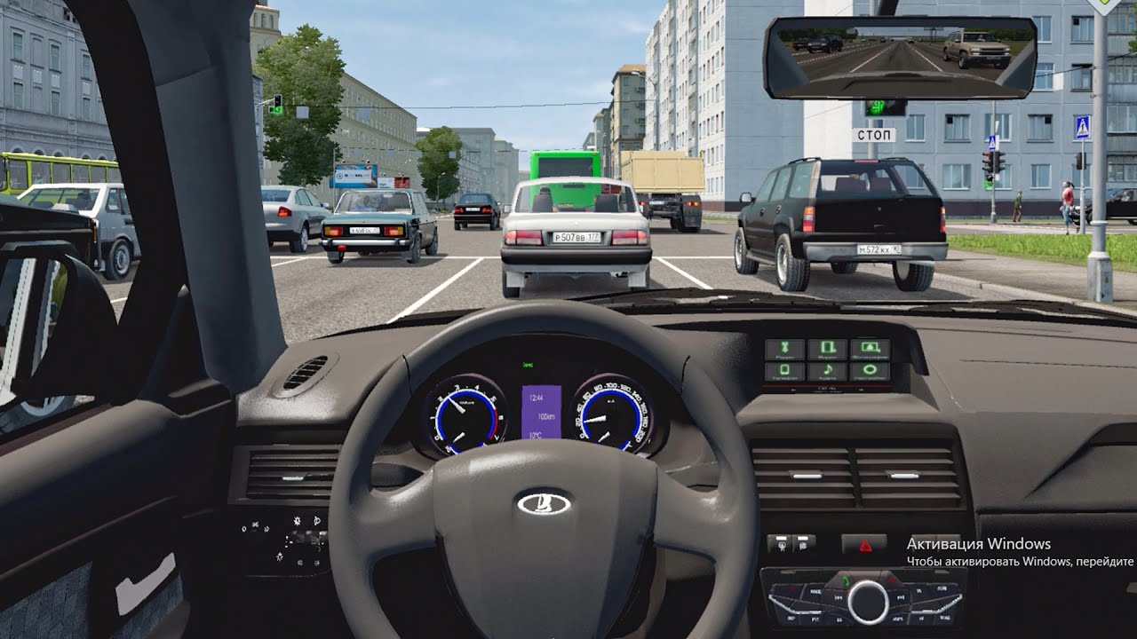 2014 Lada Priora Normal Driving - City Car Driving [Steering Wheel ...