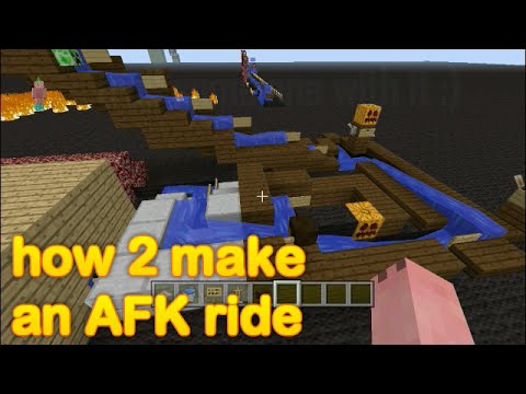 Minecraft - how to make an AFK water ride!! - YouTube